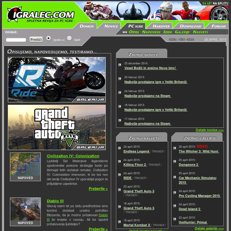 igralec.com -- računalniške igre in igrice
